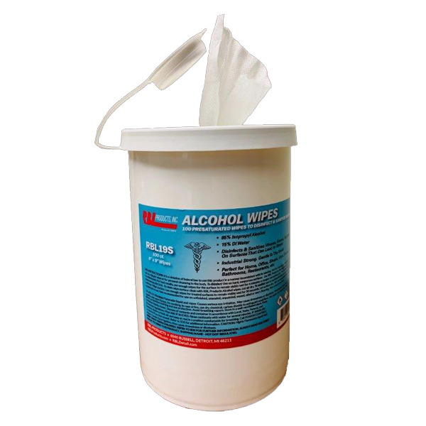 100 PRESATURATED WIPES TO DISINFECT & SANITIZE SURFACES